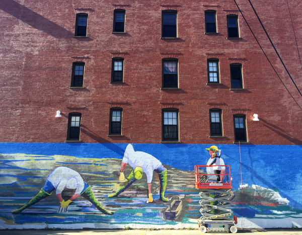 Walpole Artist Brings Giant Clammers to Life Outside Portland Bar - The ...