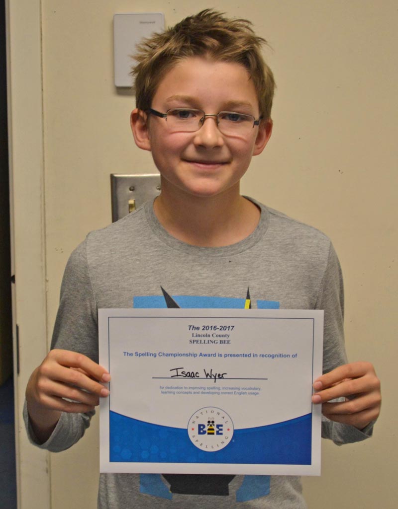Bristol Student Wins County Spelling Bee - The Lincoln County News