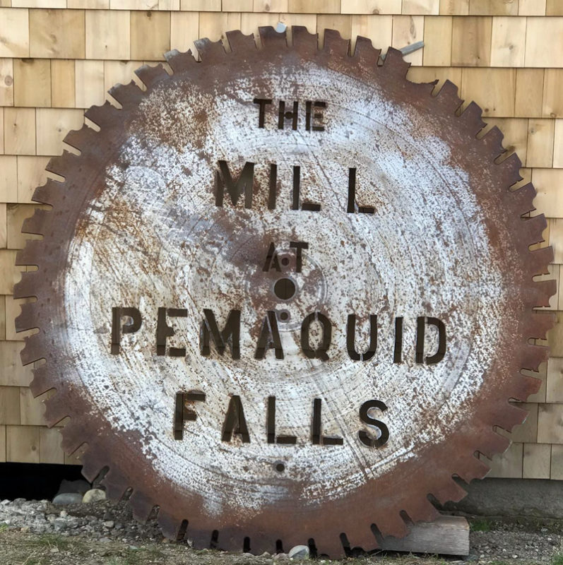 Saw-Blade Sign Arrives at Mill at Pemaquid Falls - The Lincoln County News