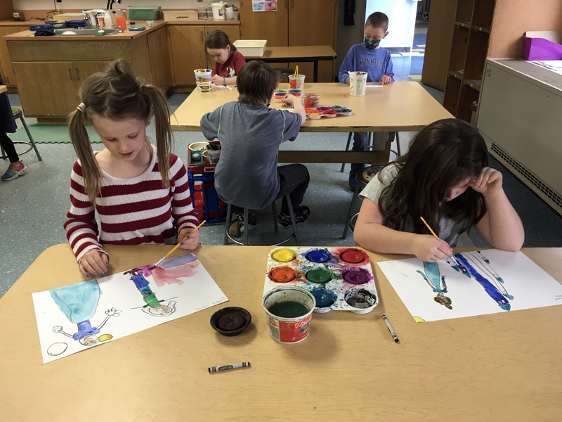 BCS Students Share Art Creations at Town Library - The Lincoln County News