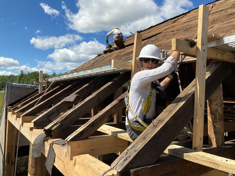 Raising the Roof at the Mill at Pemaquid Falls - The Lincoln County News